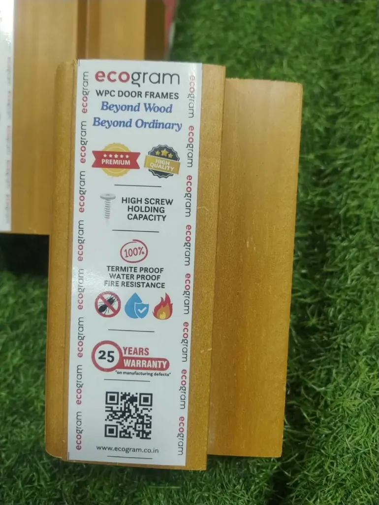 Ecogram WPC Door Frames- 3x2 (950+ Density) Teak Color | ECOGRAM PVT LTD